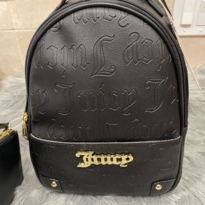 Juicy Couture | Bags | Nwt Juicy Couture Black Backpack Embossed Juicy ...